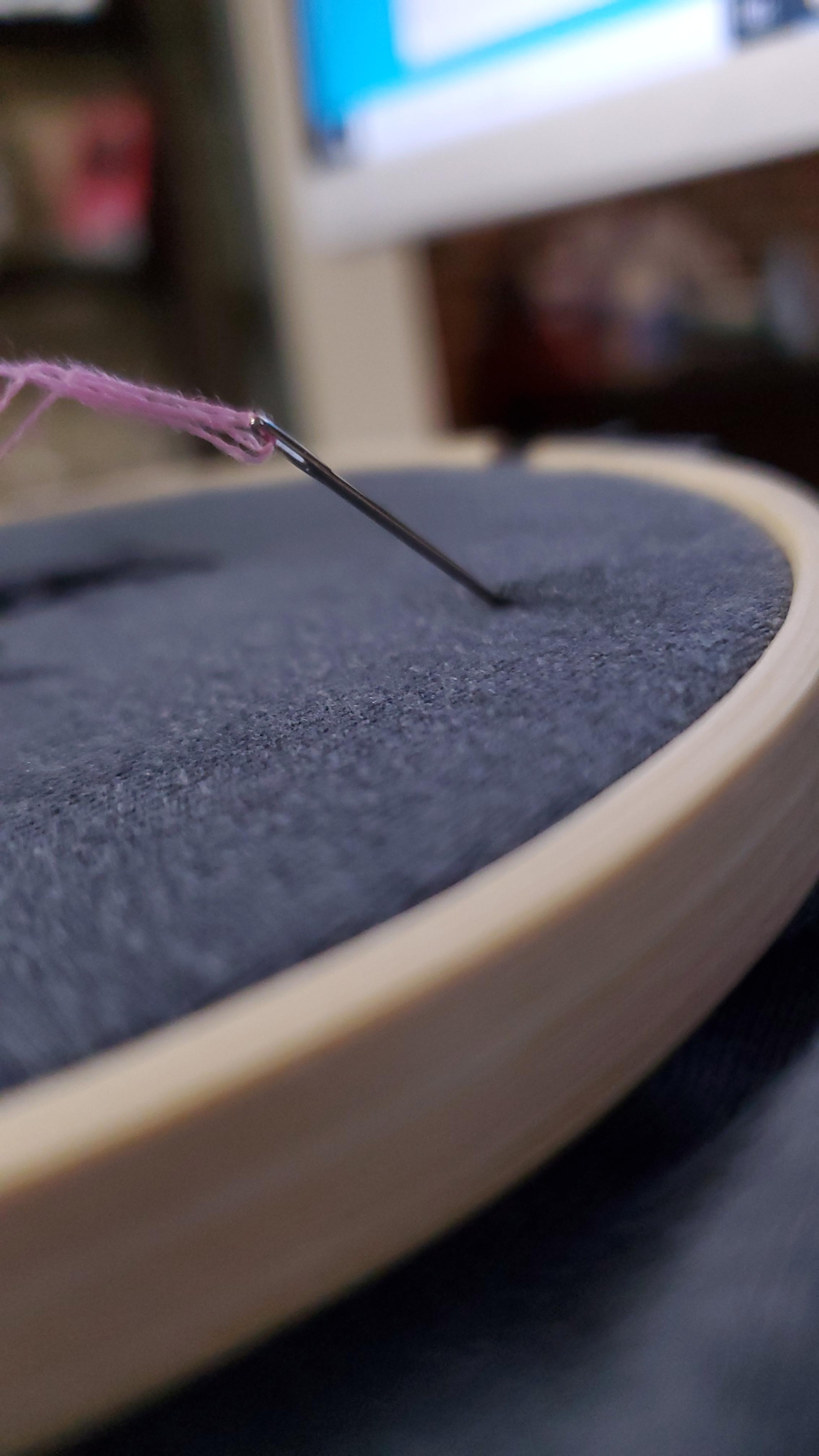 Does this look to be a size 5 needle for embroidery? I bought this little variety pack of ...