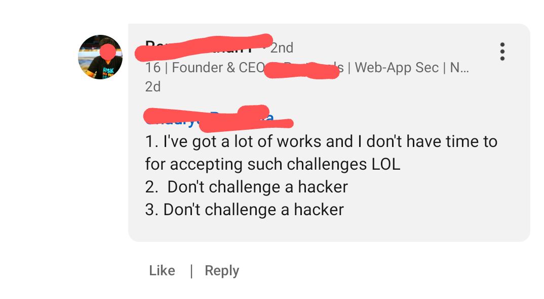 Don't challenge a hacker! | Scrolller
