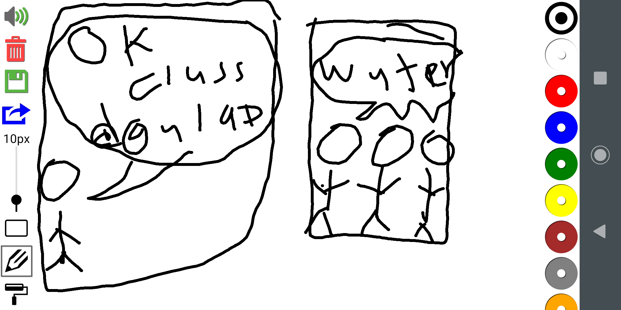 Don't judge my handwriting please I can't draw good on phone it's a comic | Scrolller