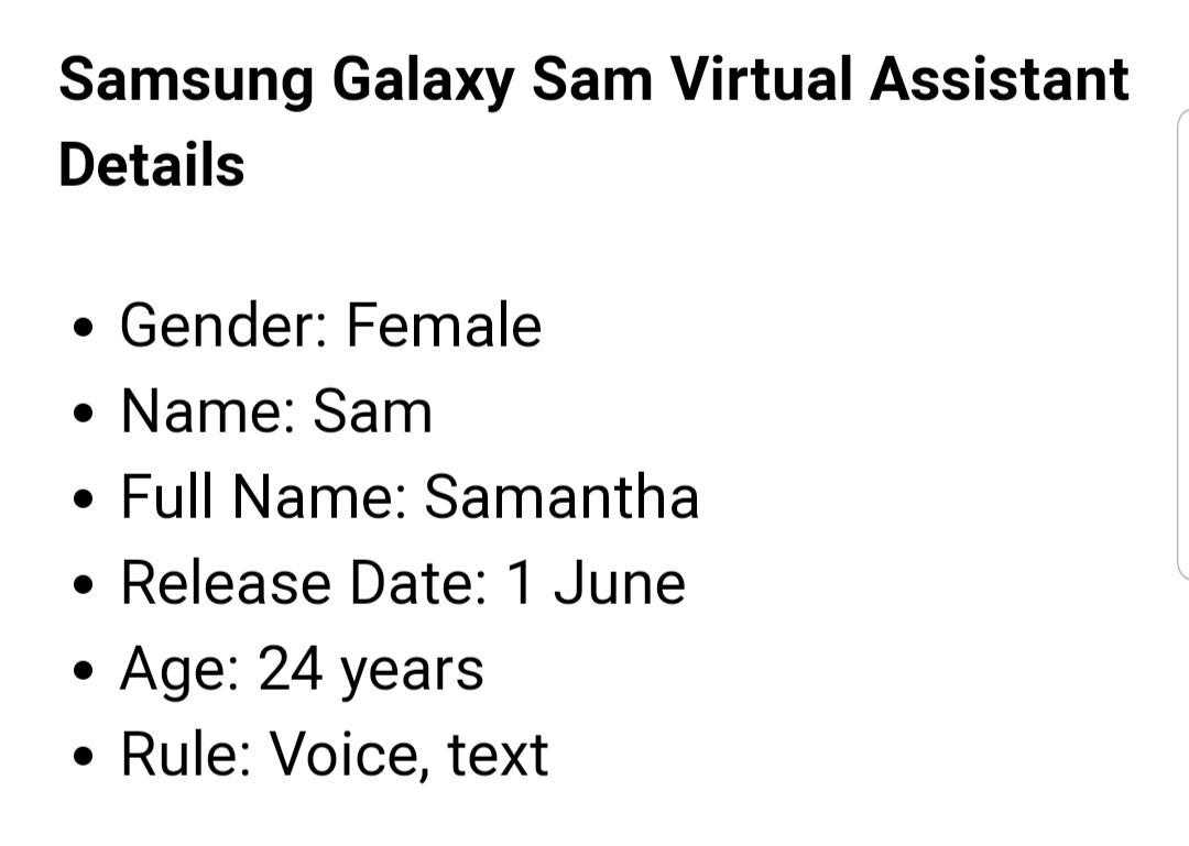 Dont worry boys it is confirmed that Samsung Sam is legal and a girl. Samsung smart using the ...