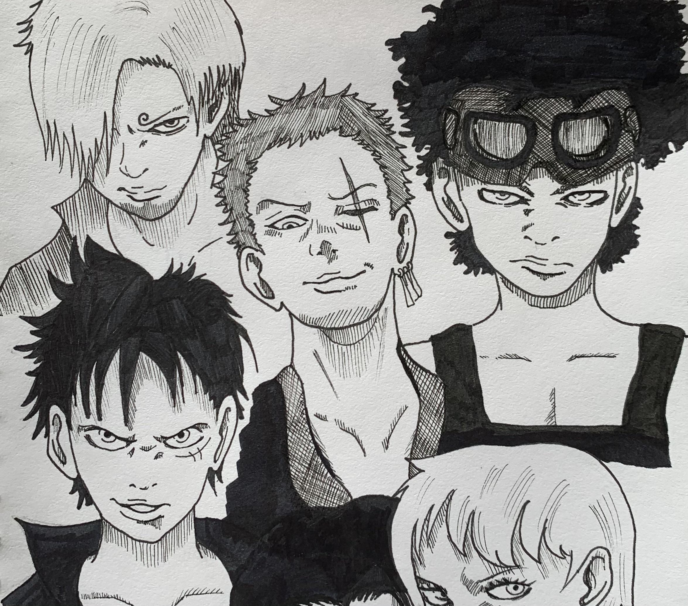 Doodles of some of the Strawhats! | Scrolller