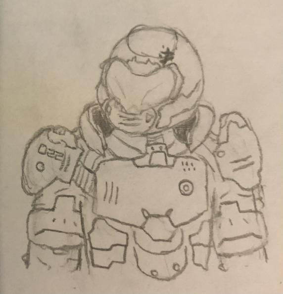 Doom Slayer drawing i did! | Scrolller