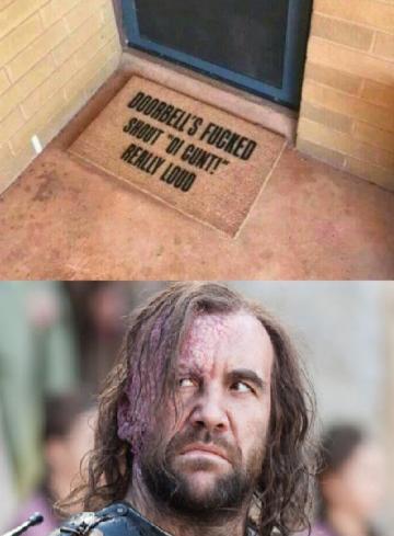 Doormat seen at king's landing...🤗 | Scrolller