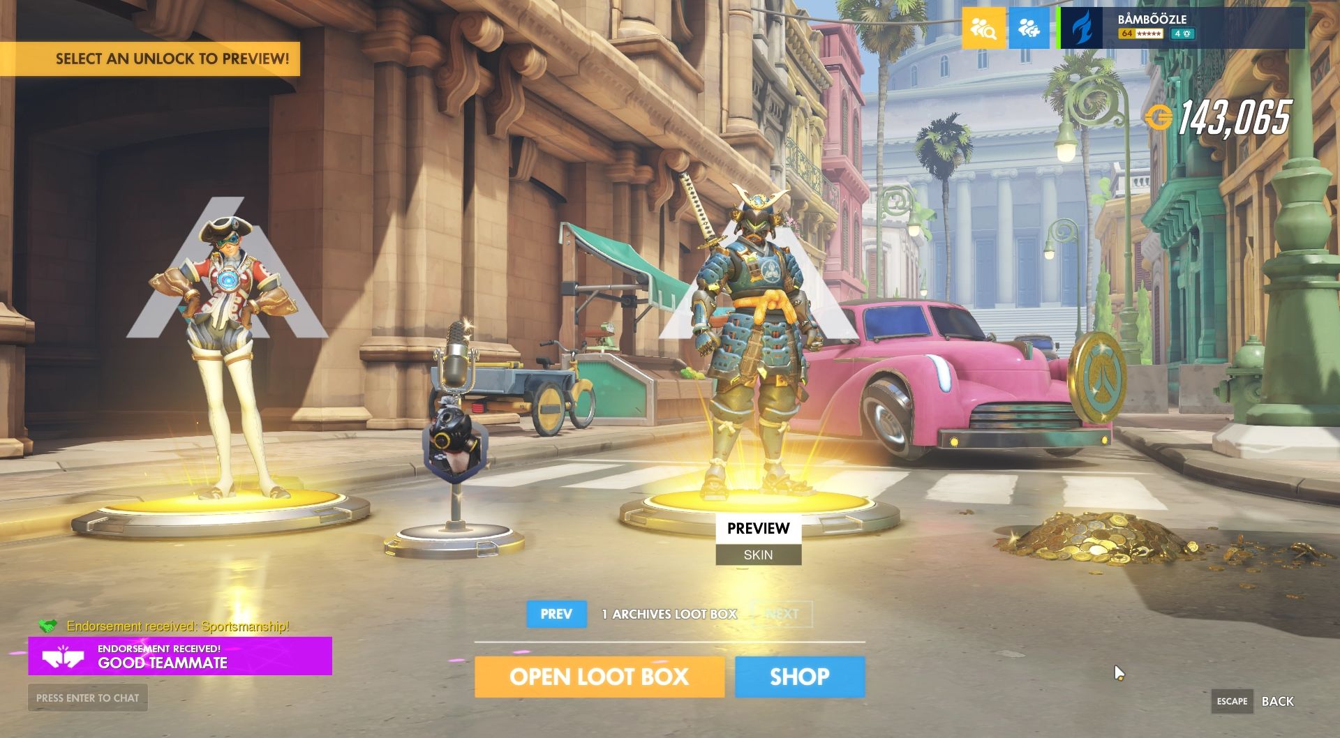 Double Legendary Skin Archives loot box opening. Thank you Blizzard for your generosity. | Scrolller