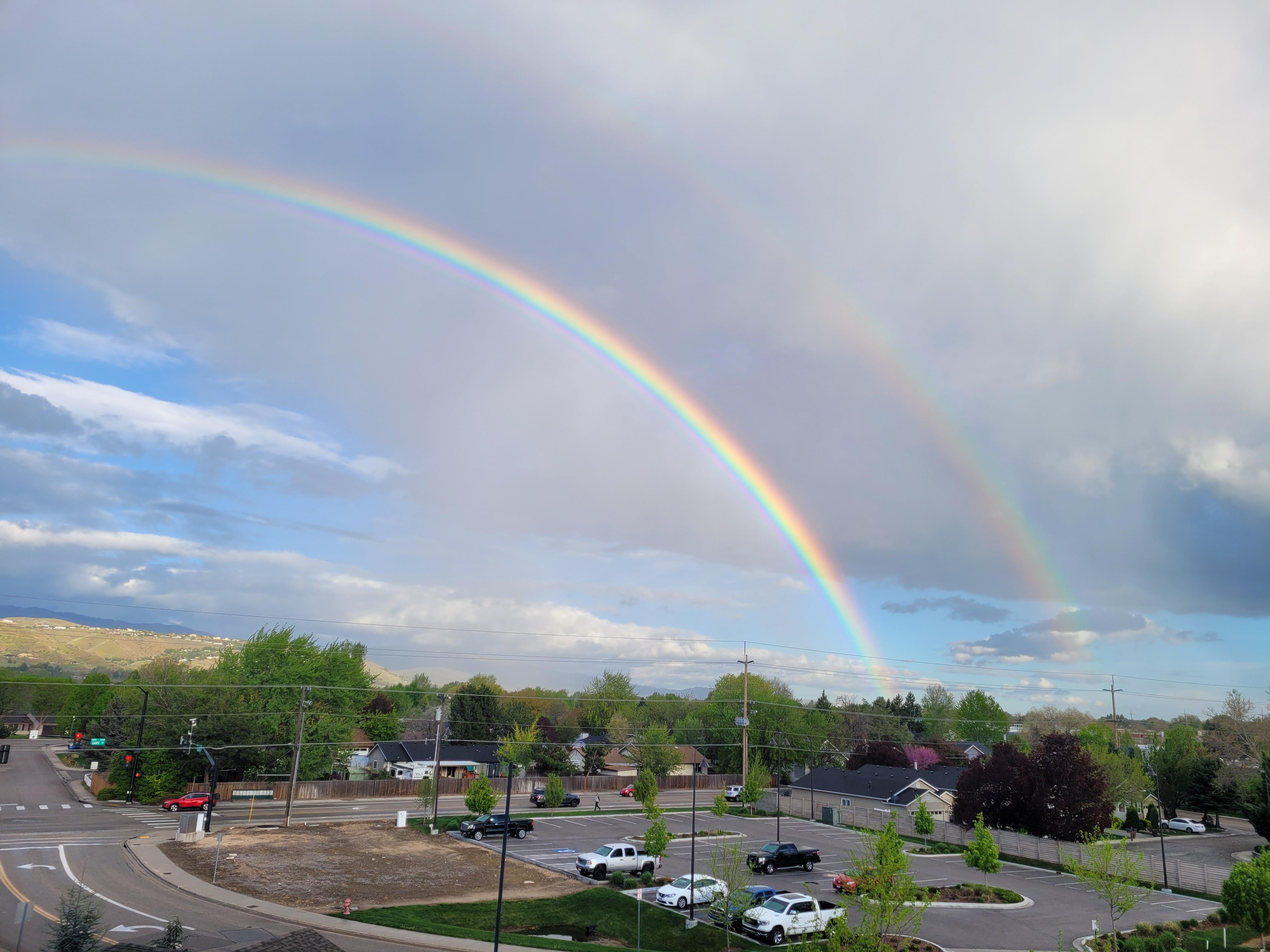 Double rainbow after today's thunderstorm | Scrolller