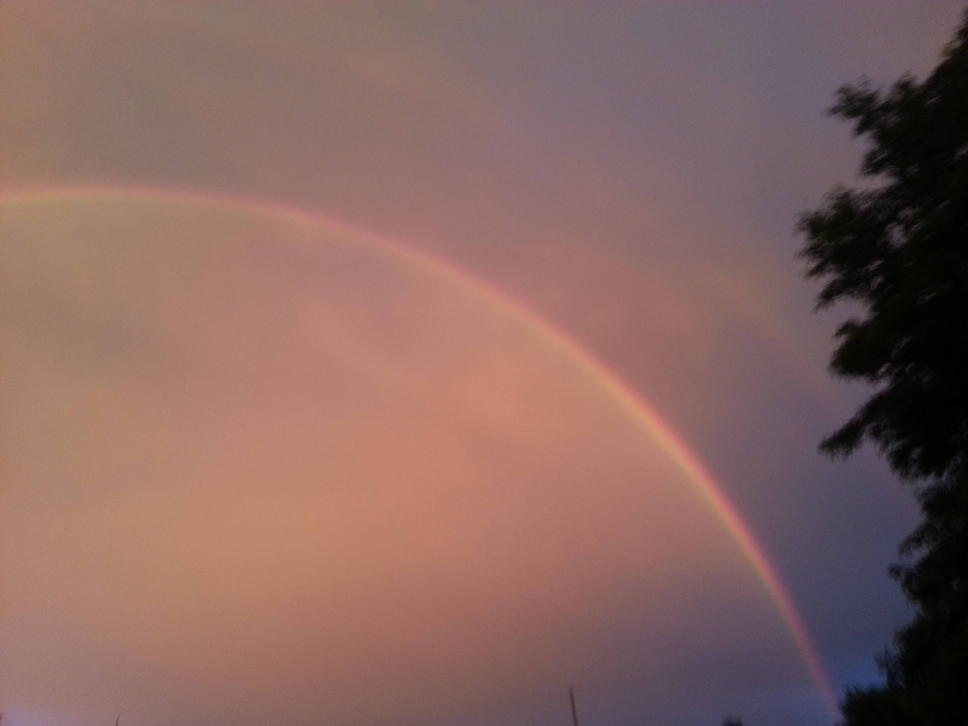 Double rainbow in my backyard! | Scrolller