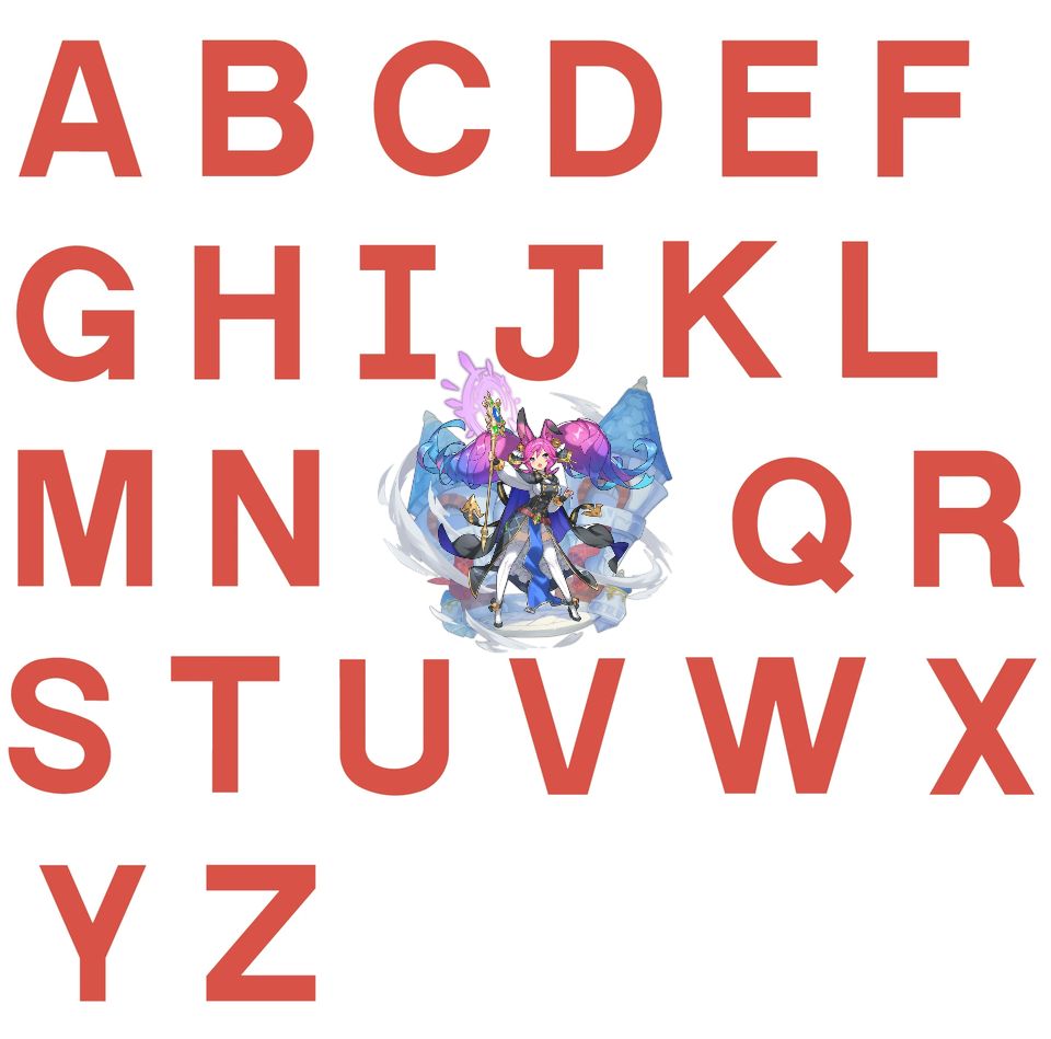 Dragalia Lost alphabet | Scrolller