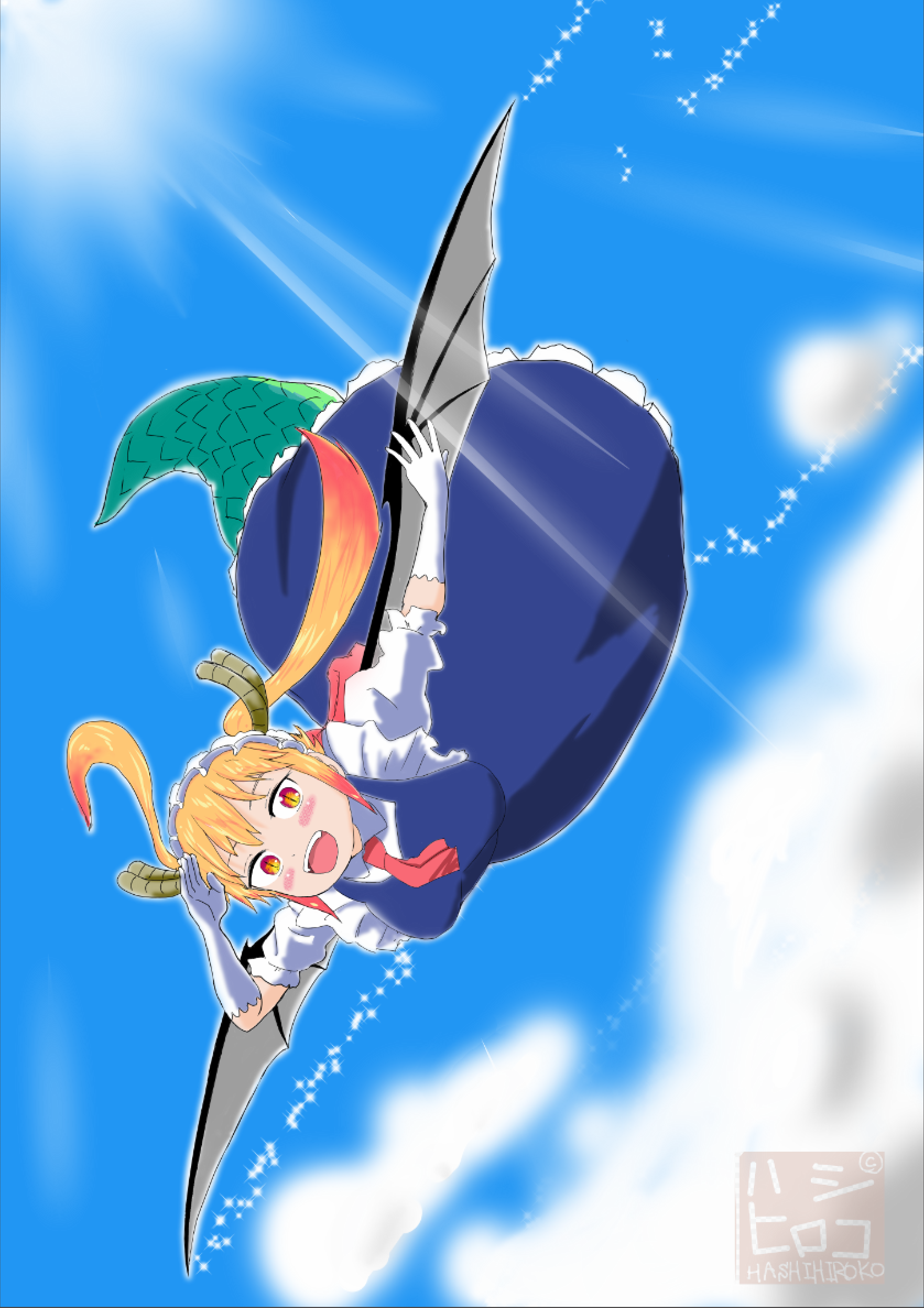 Dragon Maid in the sky | Scrolller