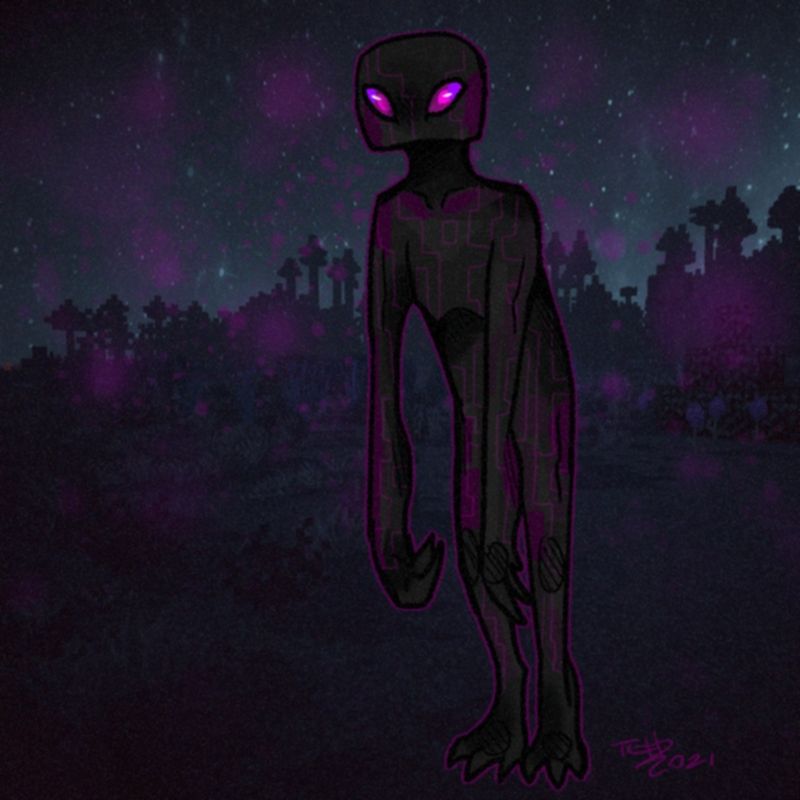 Drawing an Enderman but in my style/design | Scrolller
