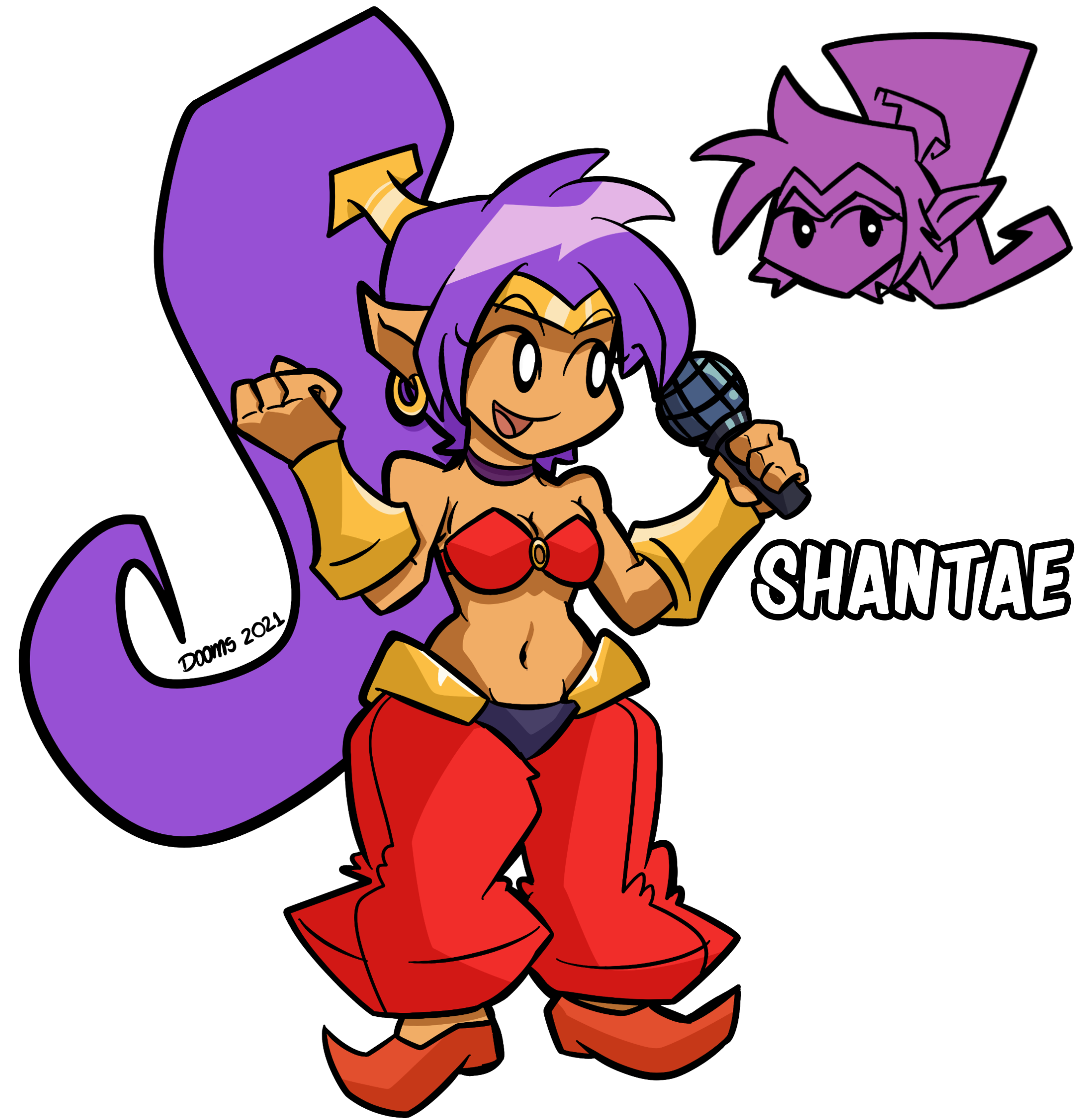 Drawing Characters in FNF Style #1: Shantae | Scrolller