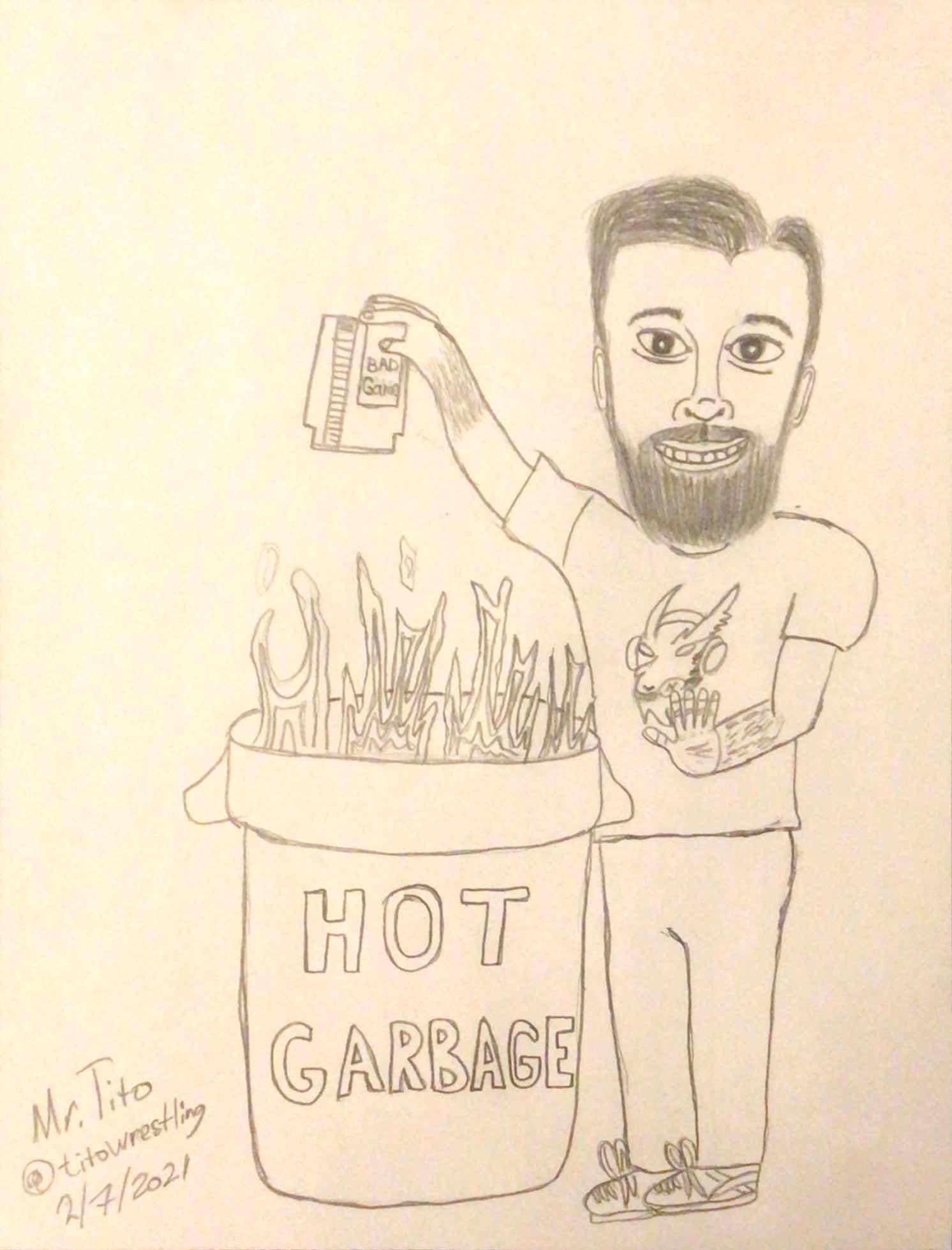 Drawing of Ryukahr dealing with Hot Garbage | Scrolller