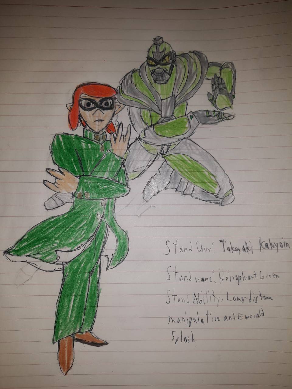 Drawing the Stardust Crusaders as Inklings part 2: Takoyaki Kakyoin | Scrolller