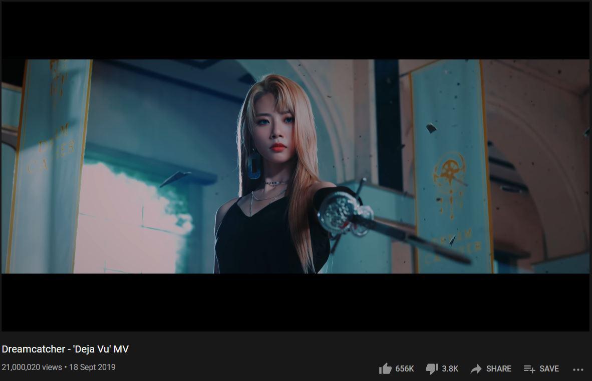 Dreamcatcher's 'Deja Vu' MV has surpassed 21 million views on the Dreamcatcher Official Youtube ...