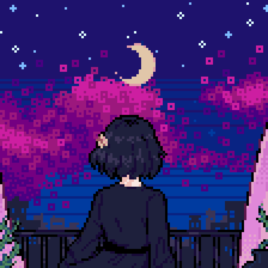 dreamy night pixel art!!! | Scrolller
