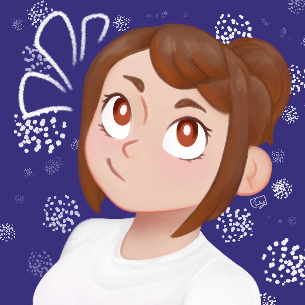 Drew a Ponytail Ochako from Memory | Scrolller