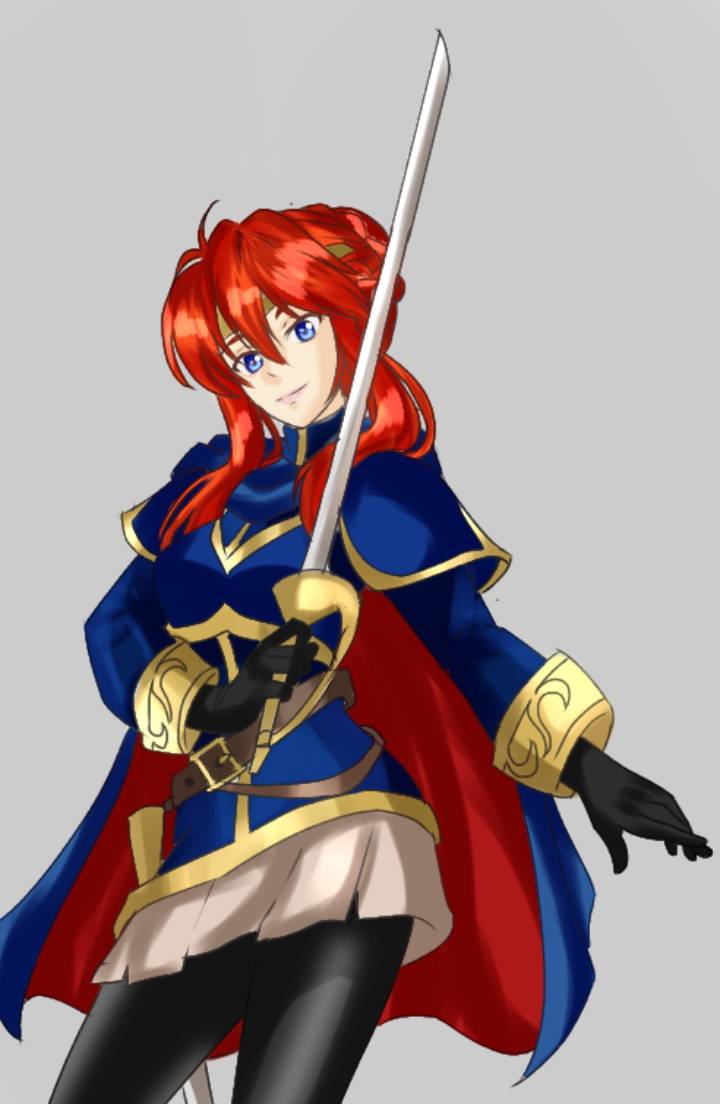 Drew a quick doodle of Eliwood, but genderbent. | Scrolller