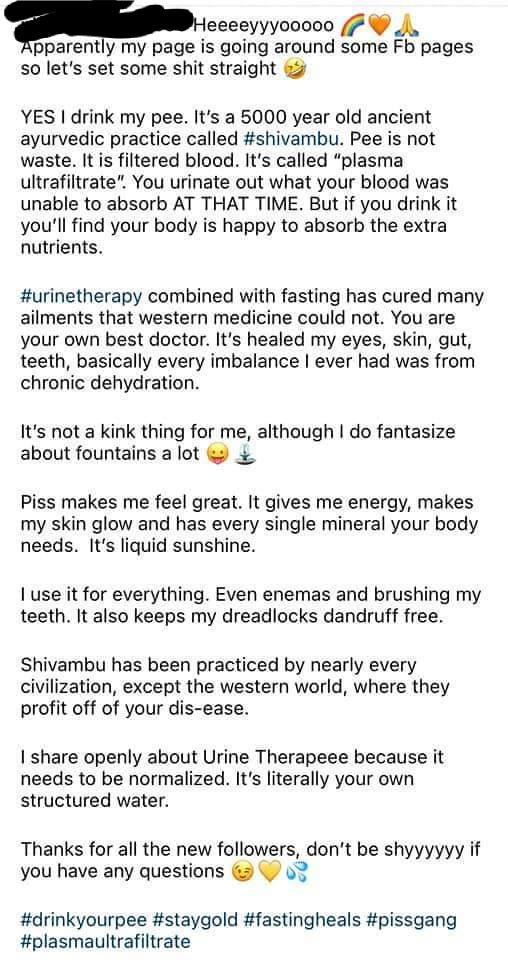 Drinking Pee for your health | Scrolller