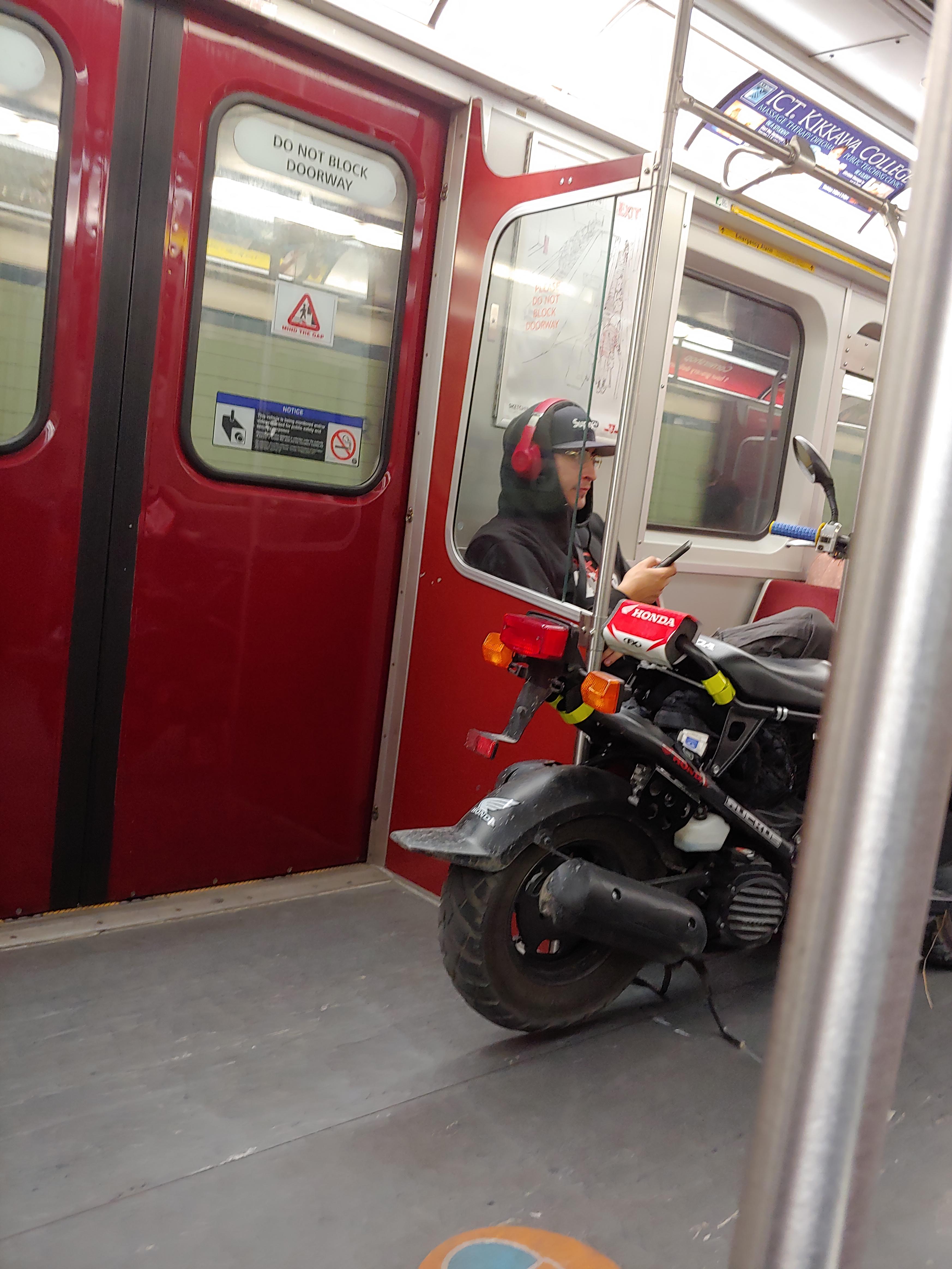 Dude showing off his moped on the TTC | Scrolller