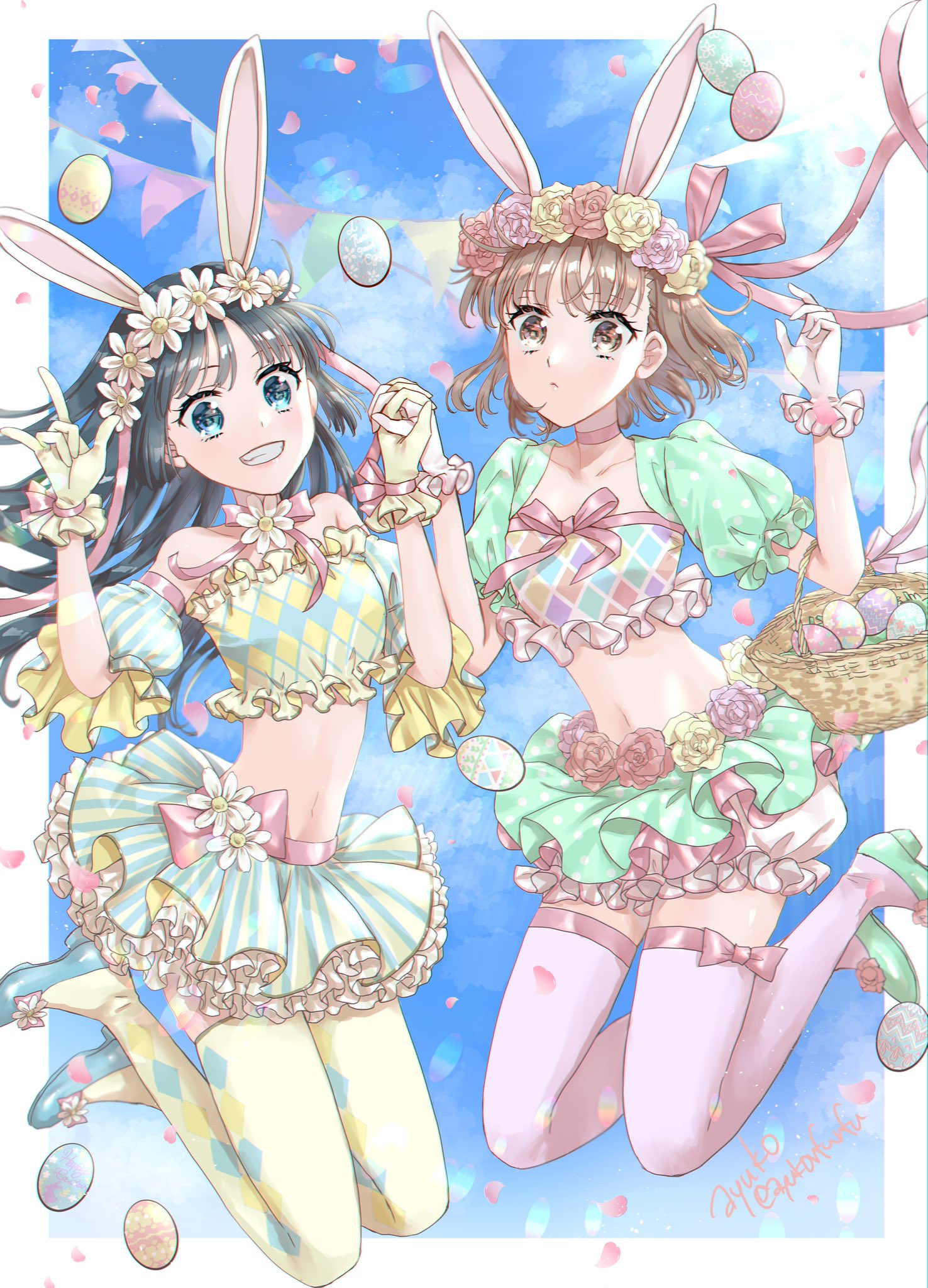 Easter bunny Mikoto & Saten | Scrolller