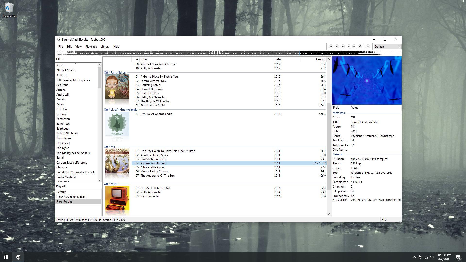 Easy tinkering with ColumnsUI can give you a decent result | Scrolller