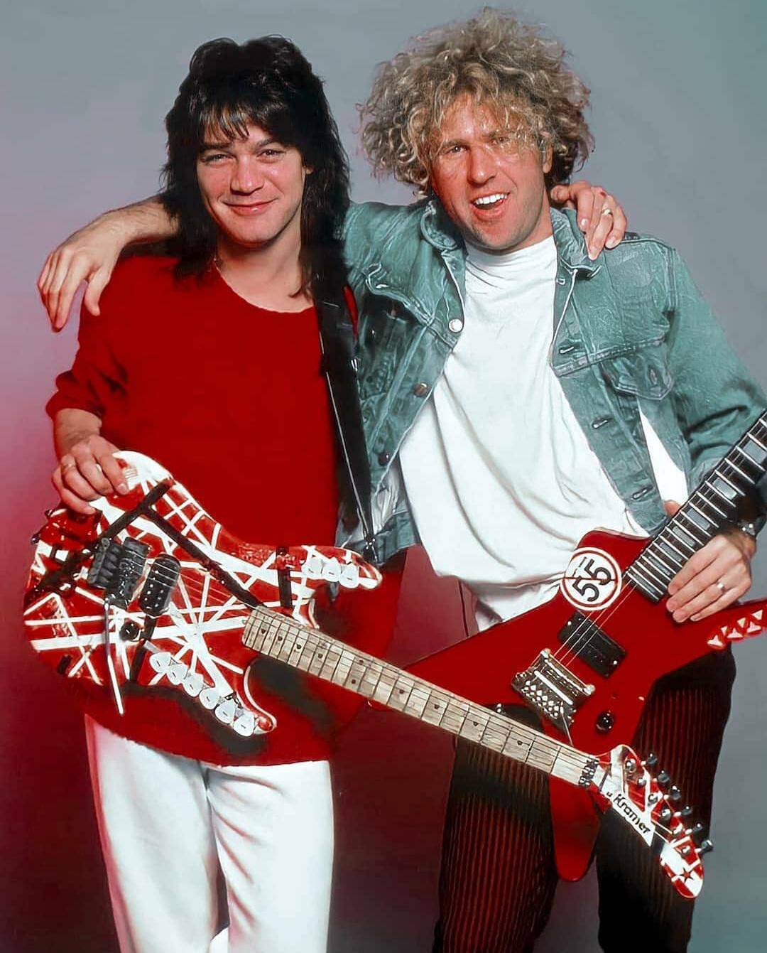 Eddie Van Halen and Sammy Hagar in 1986. | Scrolller