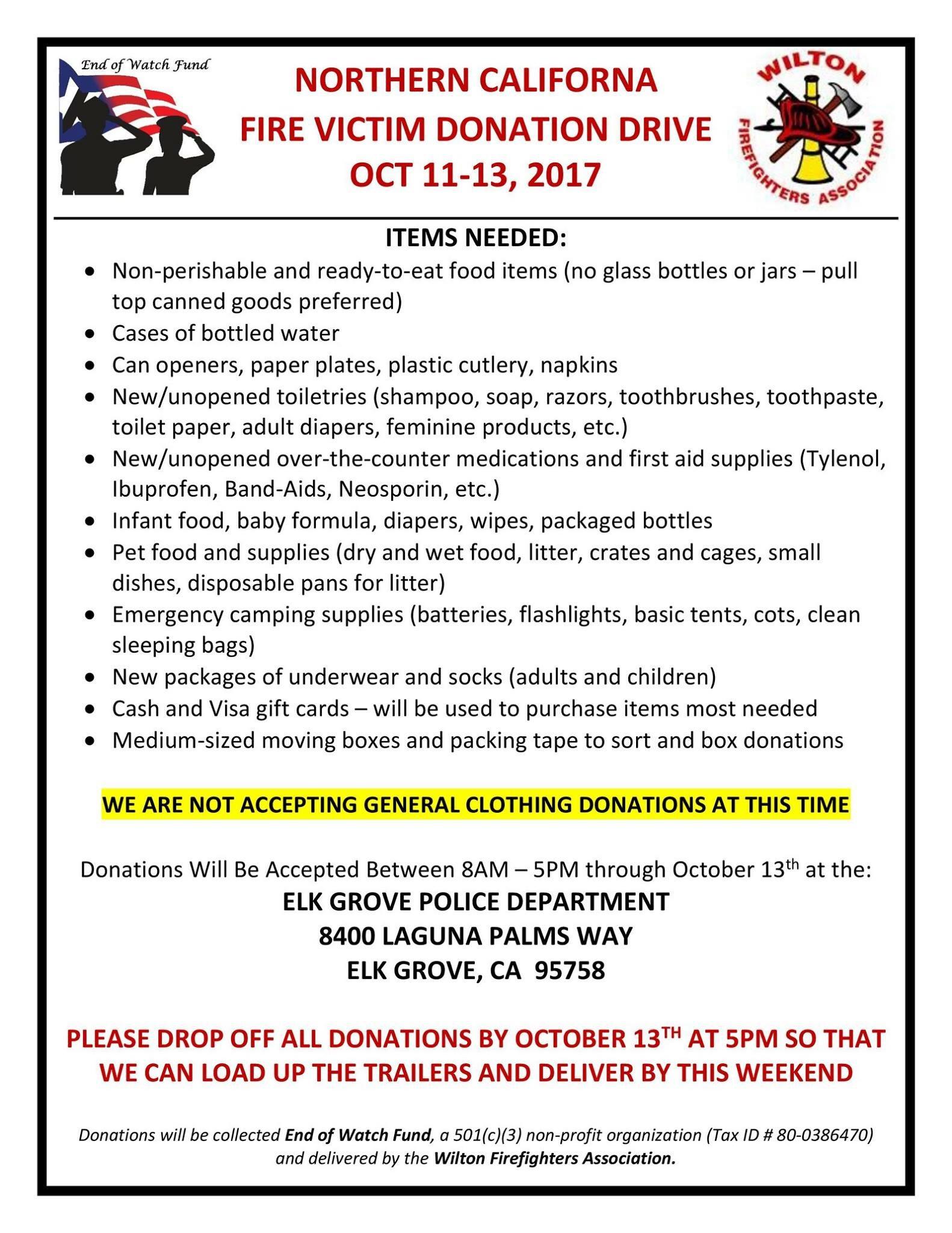 EGPD: Fire Victim Donation Drive | Scrolller