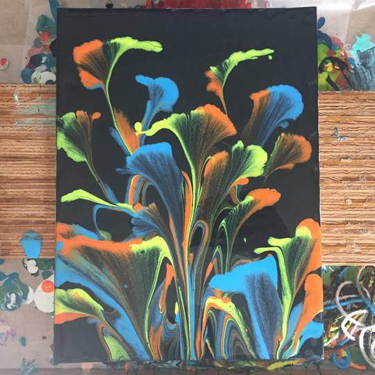 “Electric Lillies” - My second attempt at the string swiping technique. | Scrolller