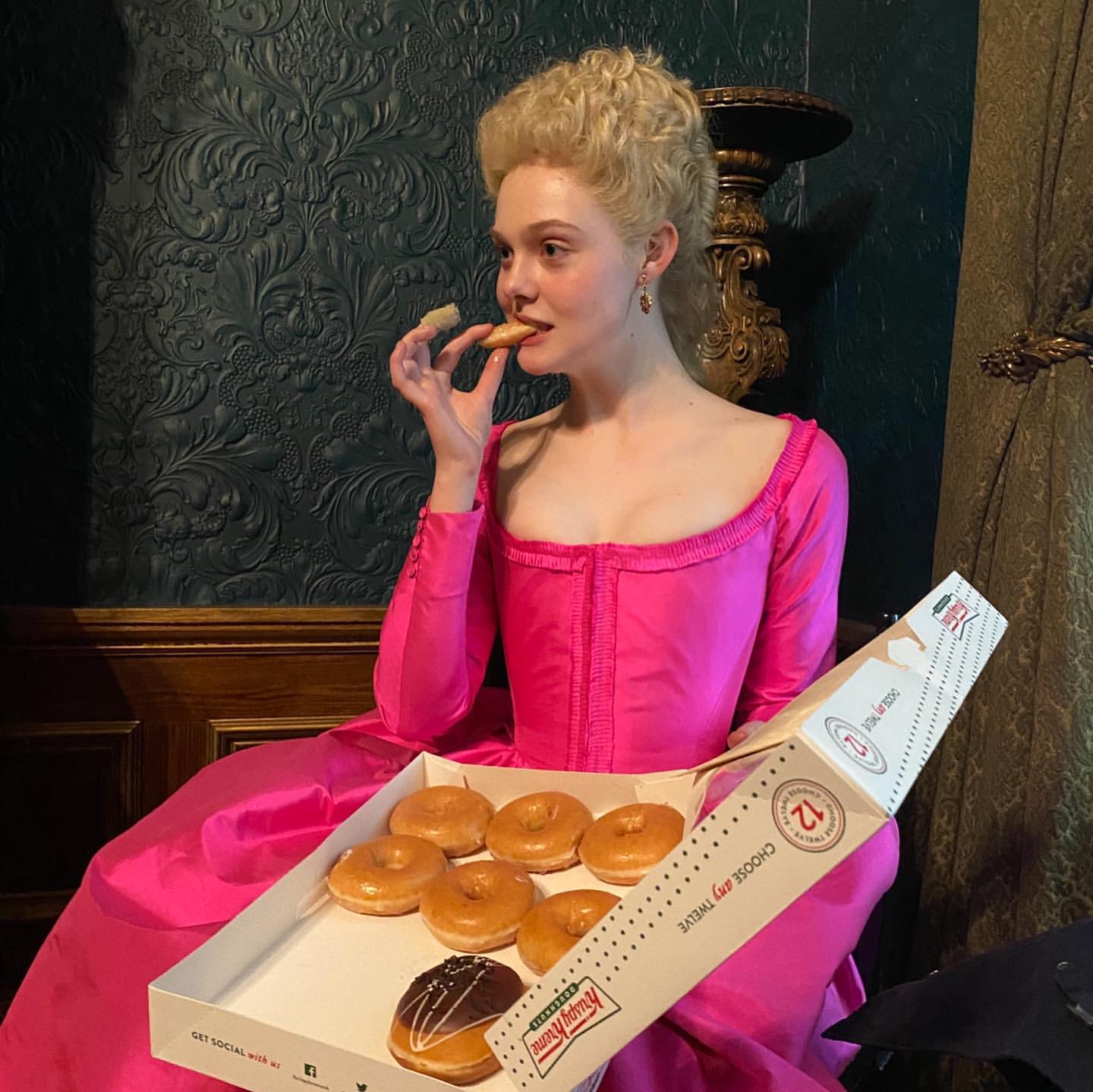 Elle Fanning and some doughnuts | Scrolller