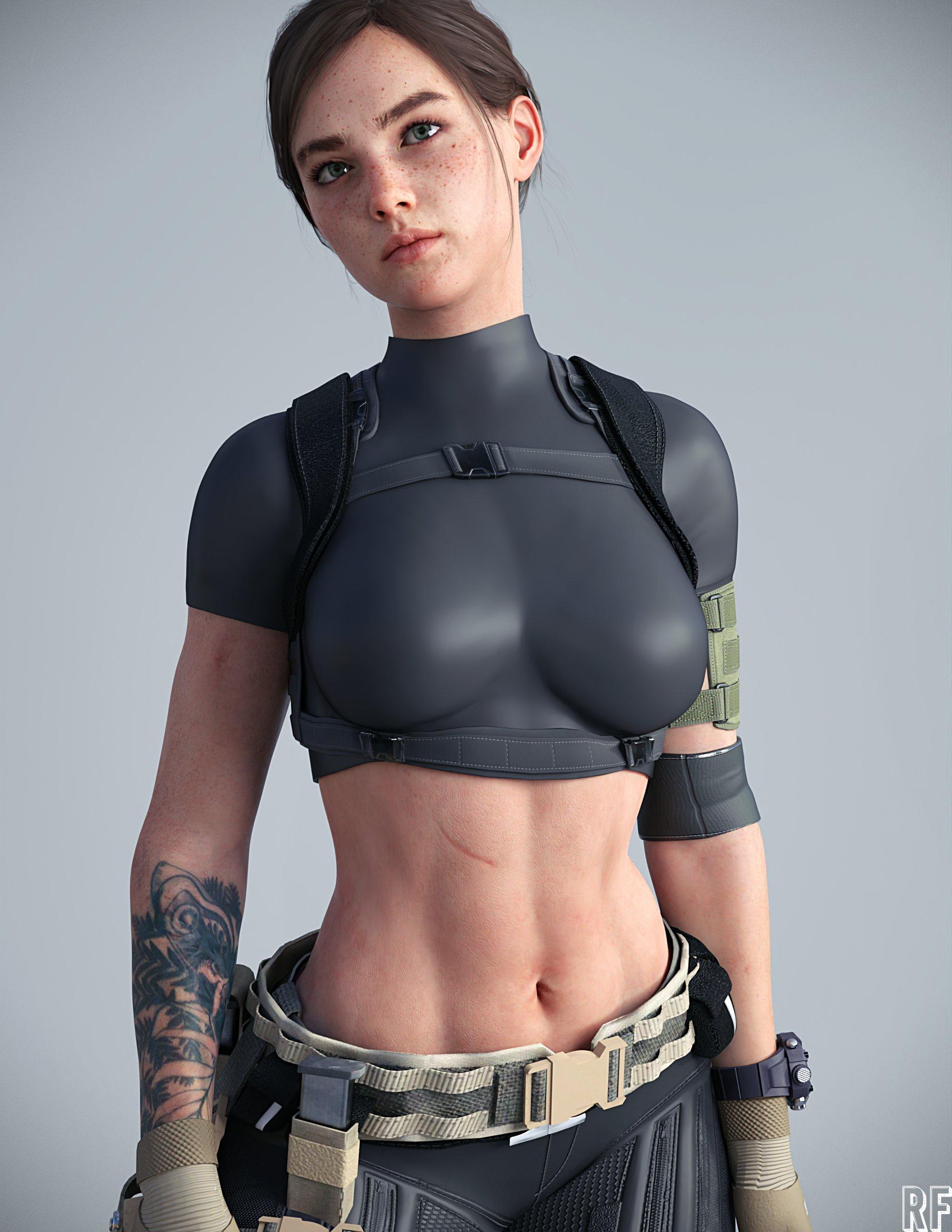 Ellie dressed in Metal Gear Solid style (Rude Frog 3D) | Scrolller