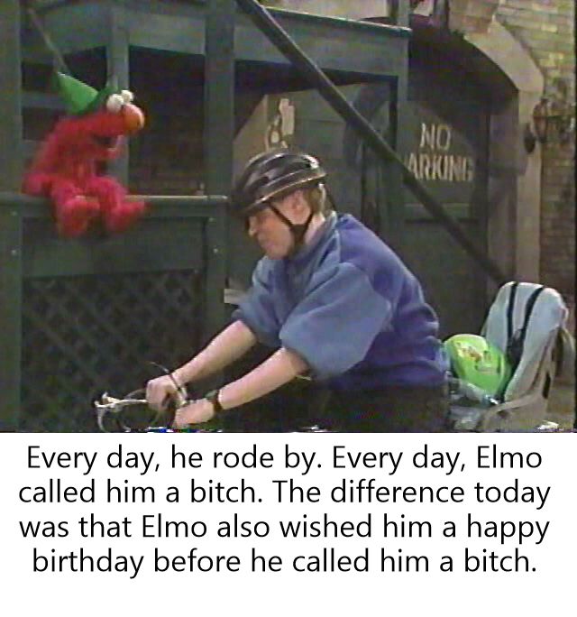 Elmo is terrible, but at least he remembered | Scrolller