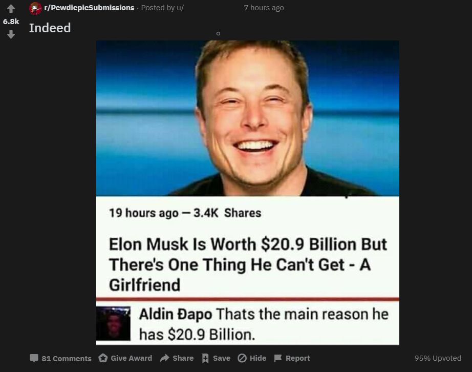 elon musk good, women bad | Scrolller
