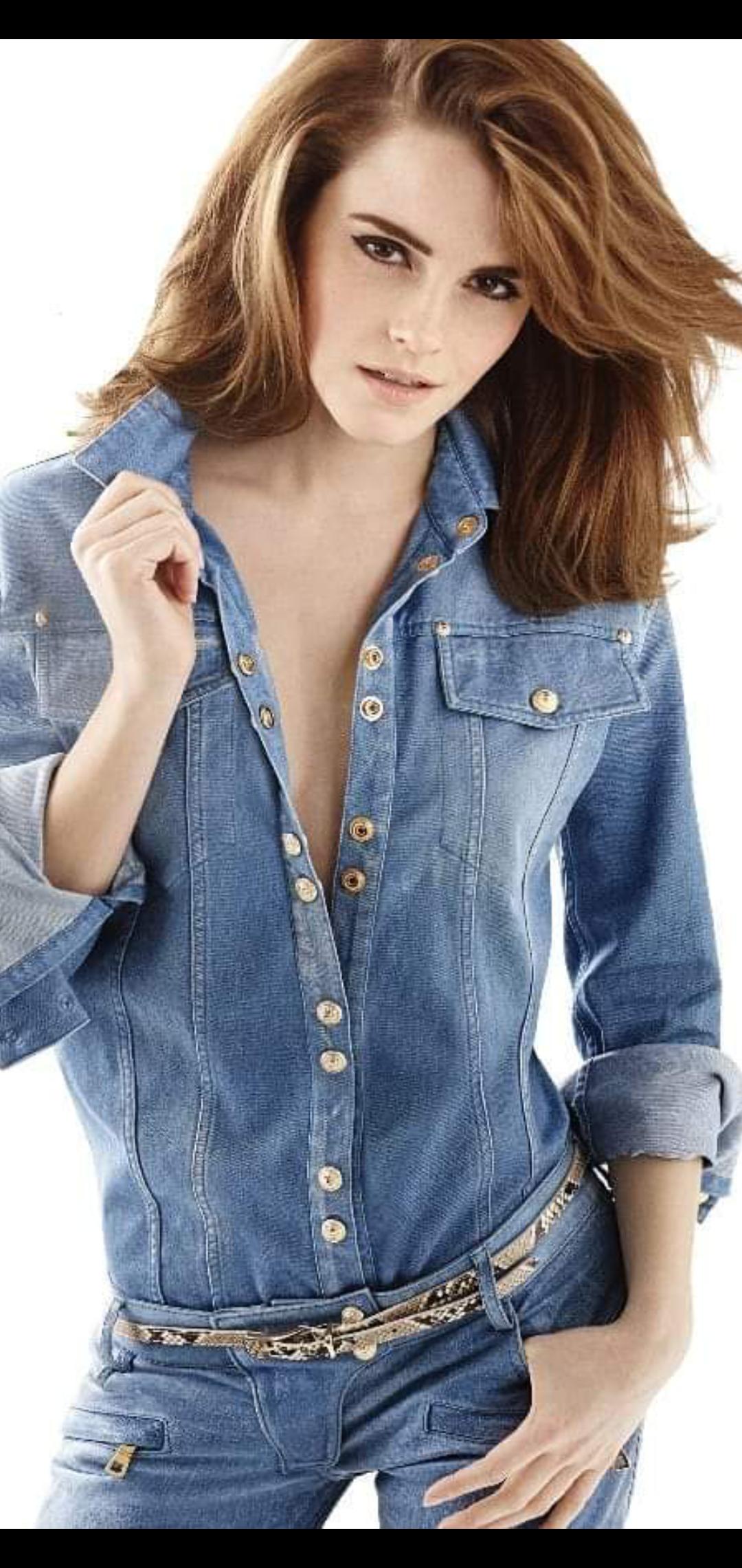 Emma Watson in denim | Scrolller