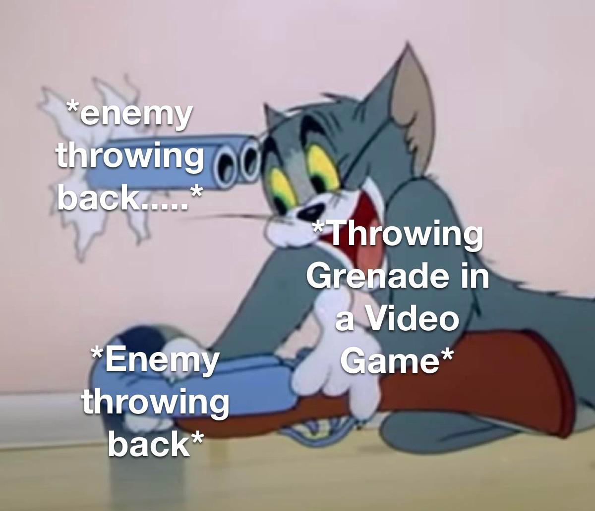 Enemy throwing back..... | Scrolller