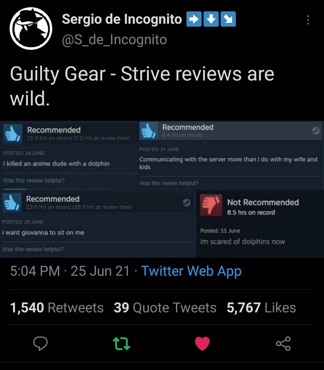 Enjoy some Guilty Gear Strive Steam reviews. | Scrolller