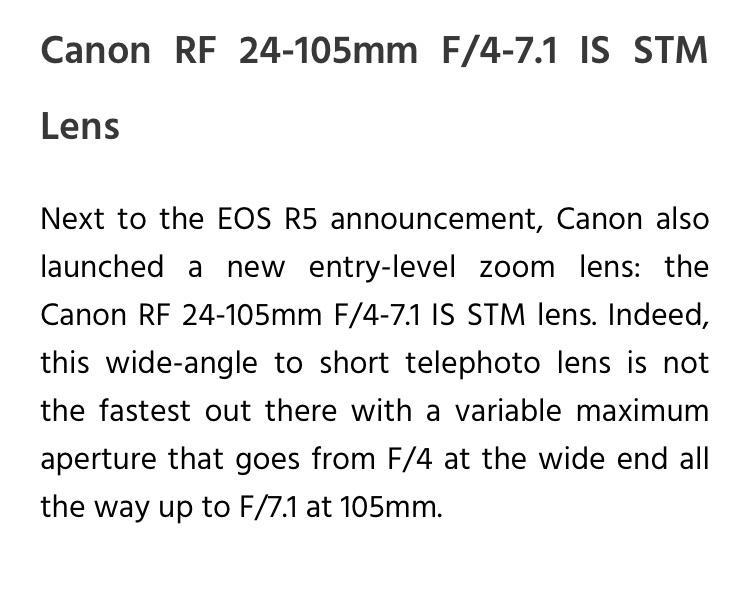 EOS R Fanboys... Here’s your R5 kit lens lol | Scrolller