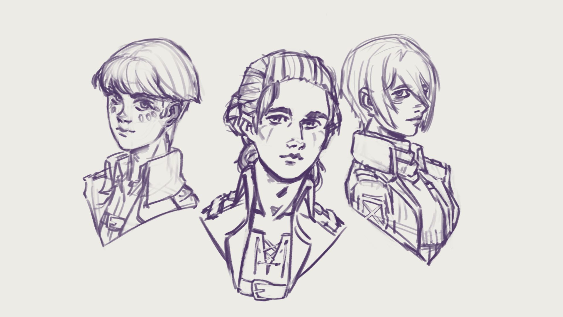 Eren, Mikasa and Armin OC art | Scrolller