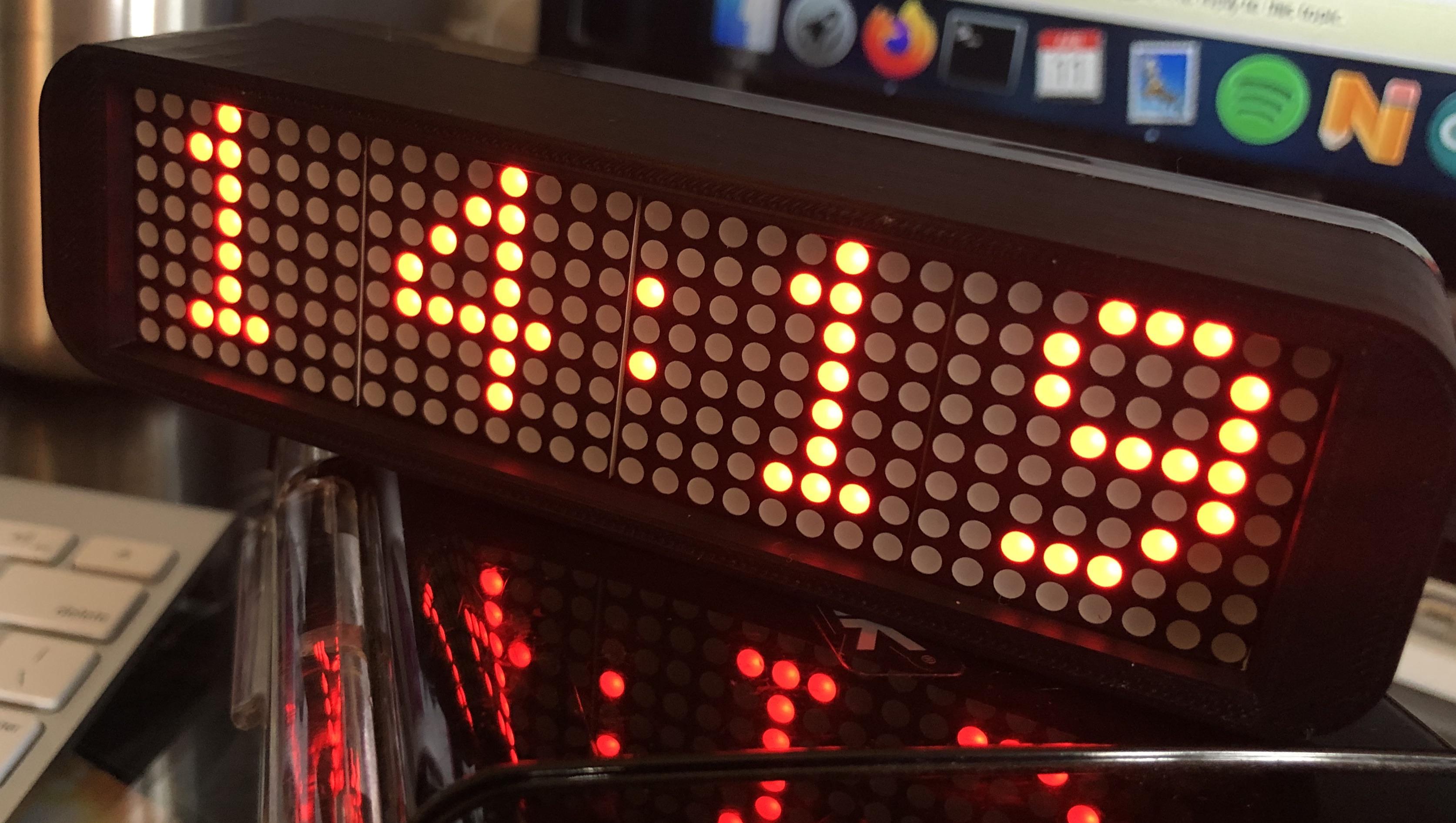 ESP8266 LED Matrix Clock | Scrolller