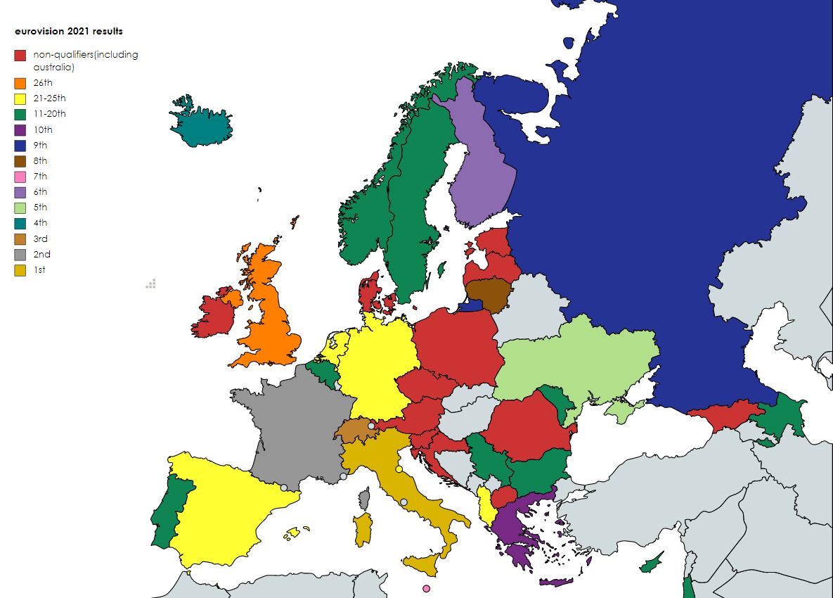 Eurovision 2021 grand final results | Scrolller