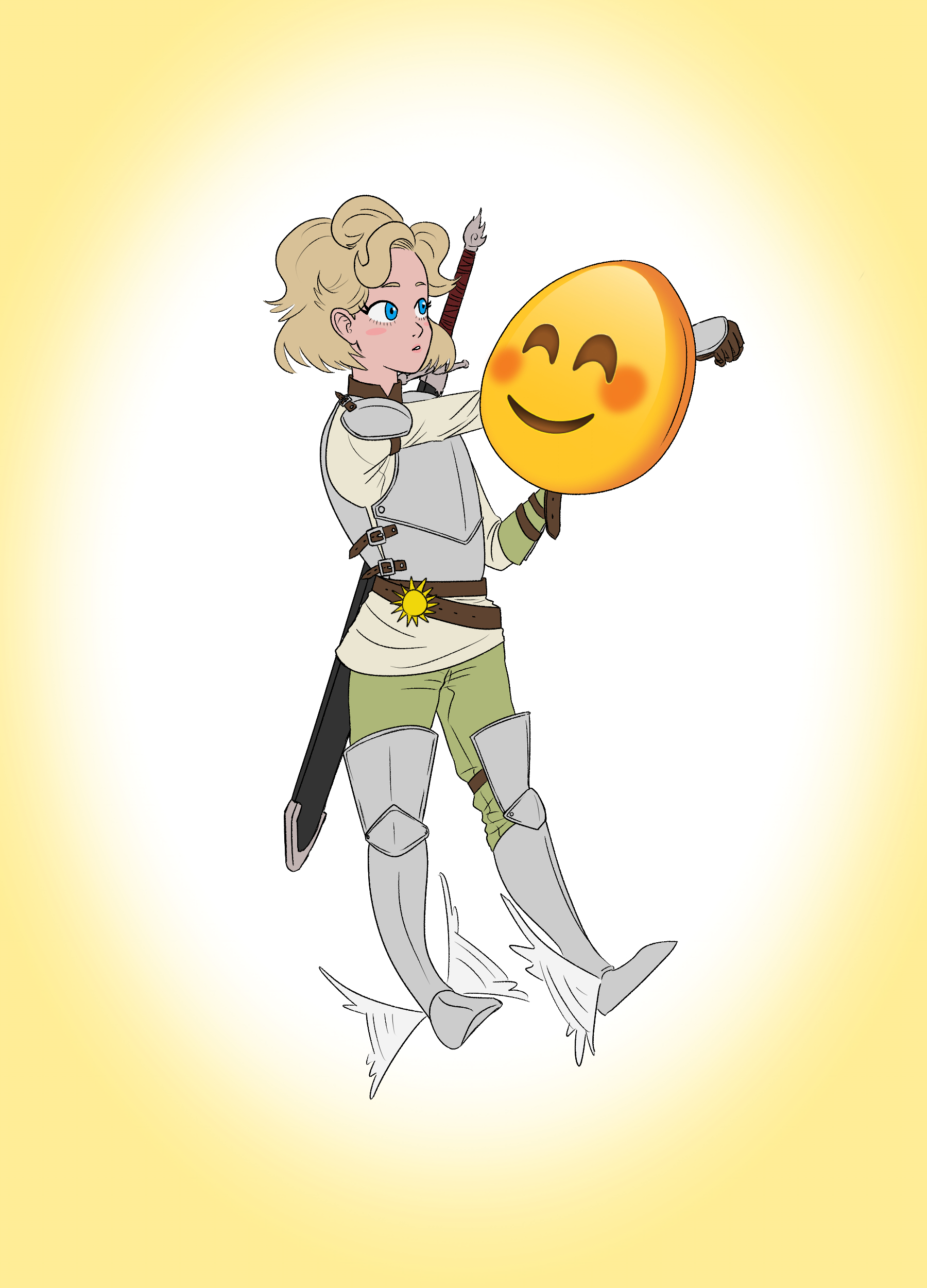 Evelyn strapping on her new shield | Scrolller