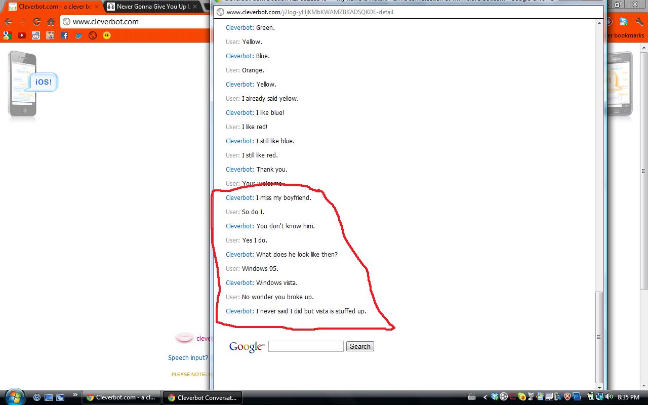 Even Cleverbot Agrees! | Scrolller