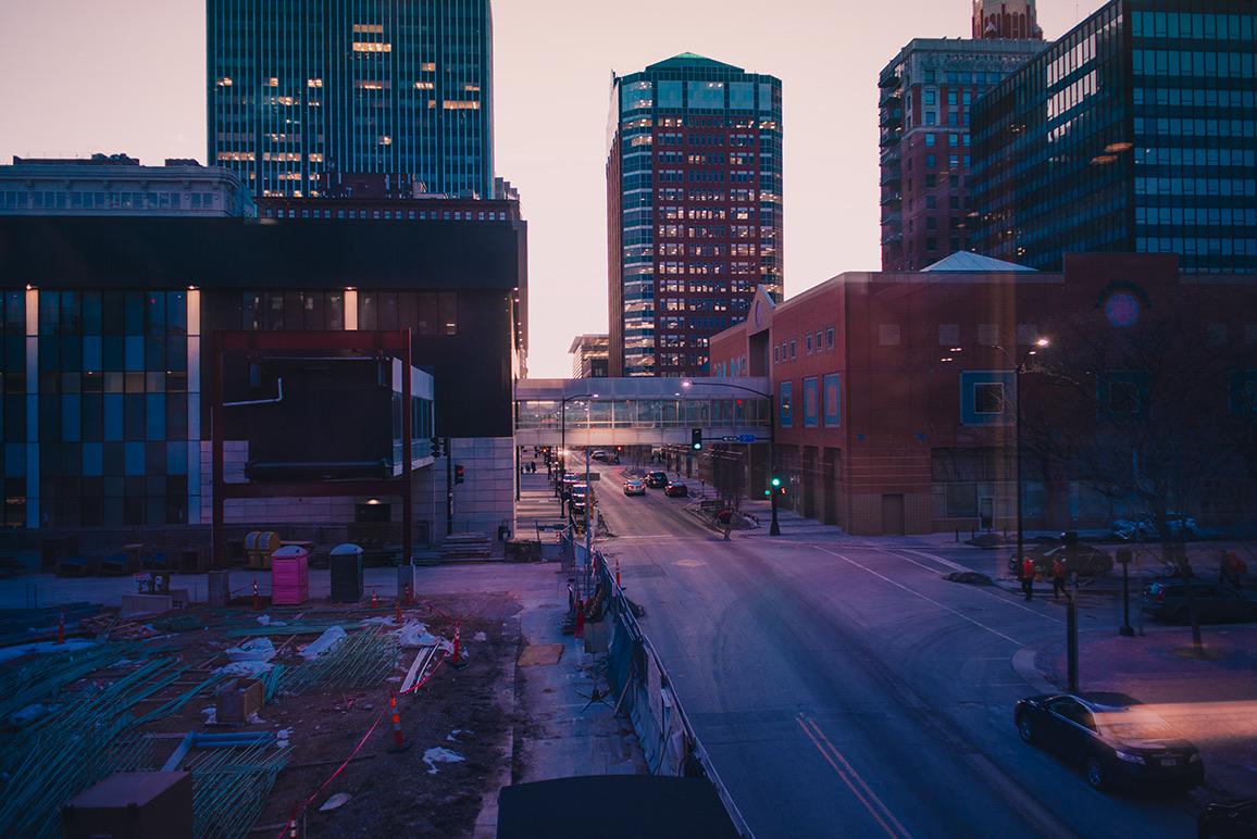 Evening glow from the skywalk downtown | Scrolller