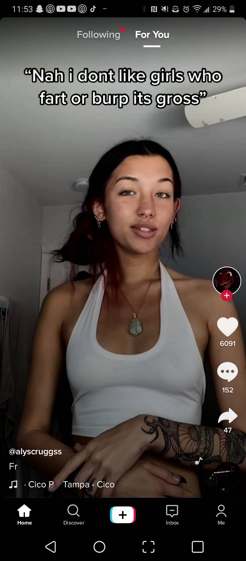 Exposing herself through her shirt | Scrolller