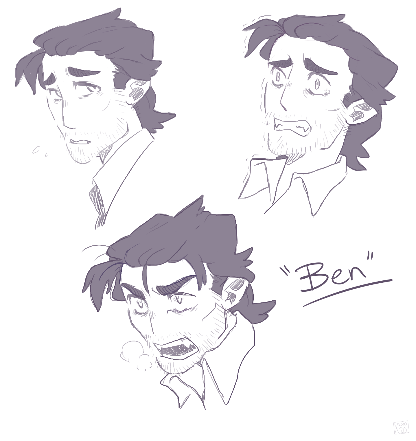 expression practice with my vampire OC, benjamin hunter. | Scrolller