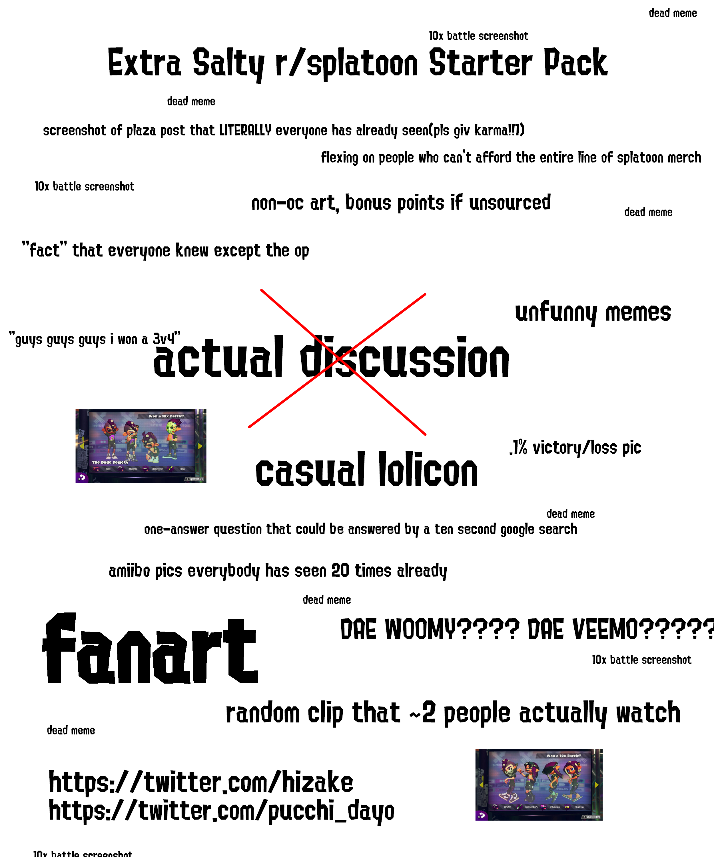 Extra salty r/Splatoon starter pack | Scrolller