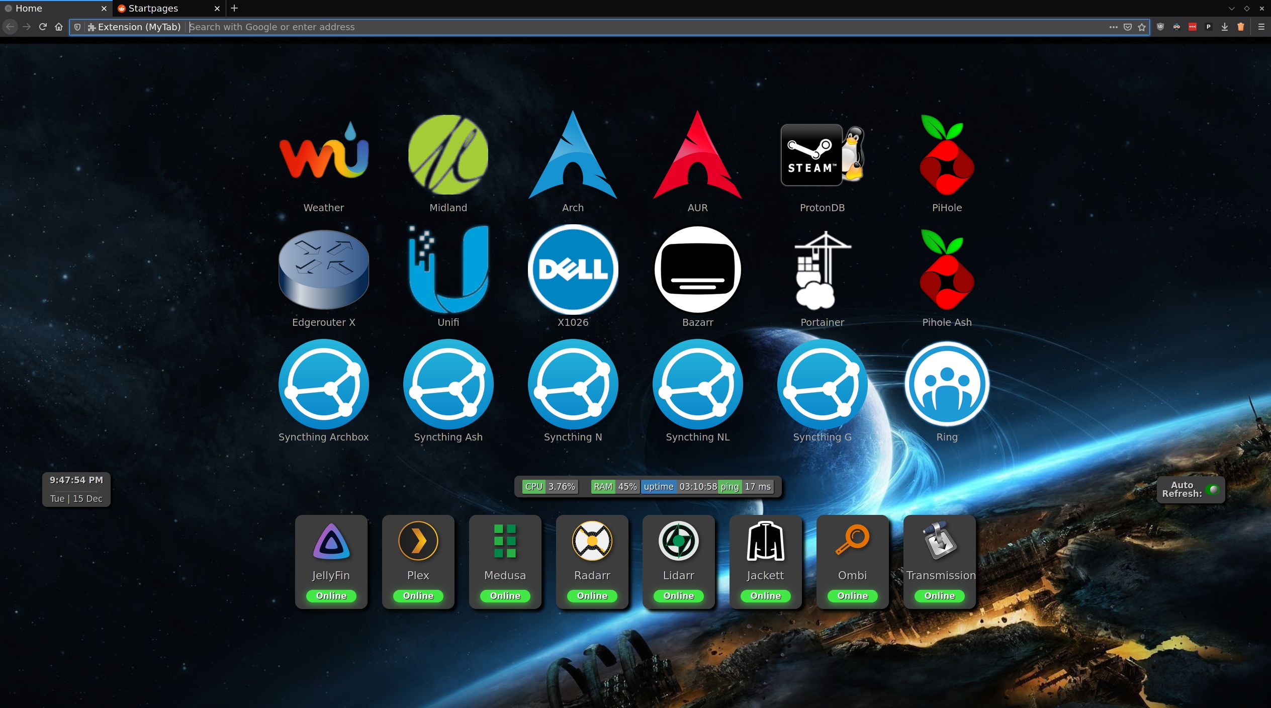 Fairly basic Startpage/Extension | Scrolller