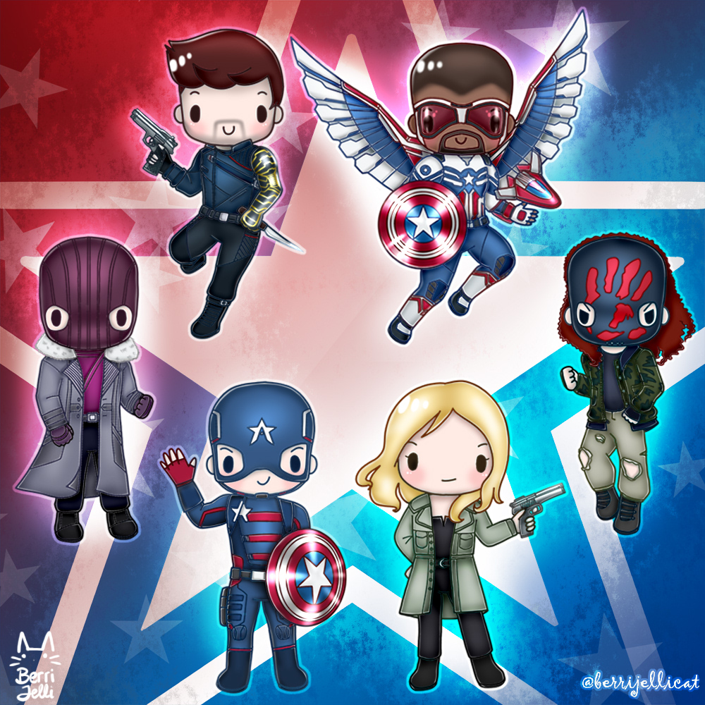Falcon and Winter Soldier chibis by me | Scrolller