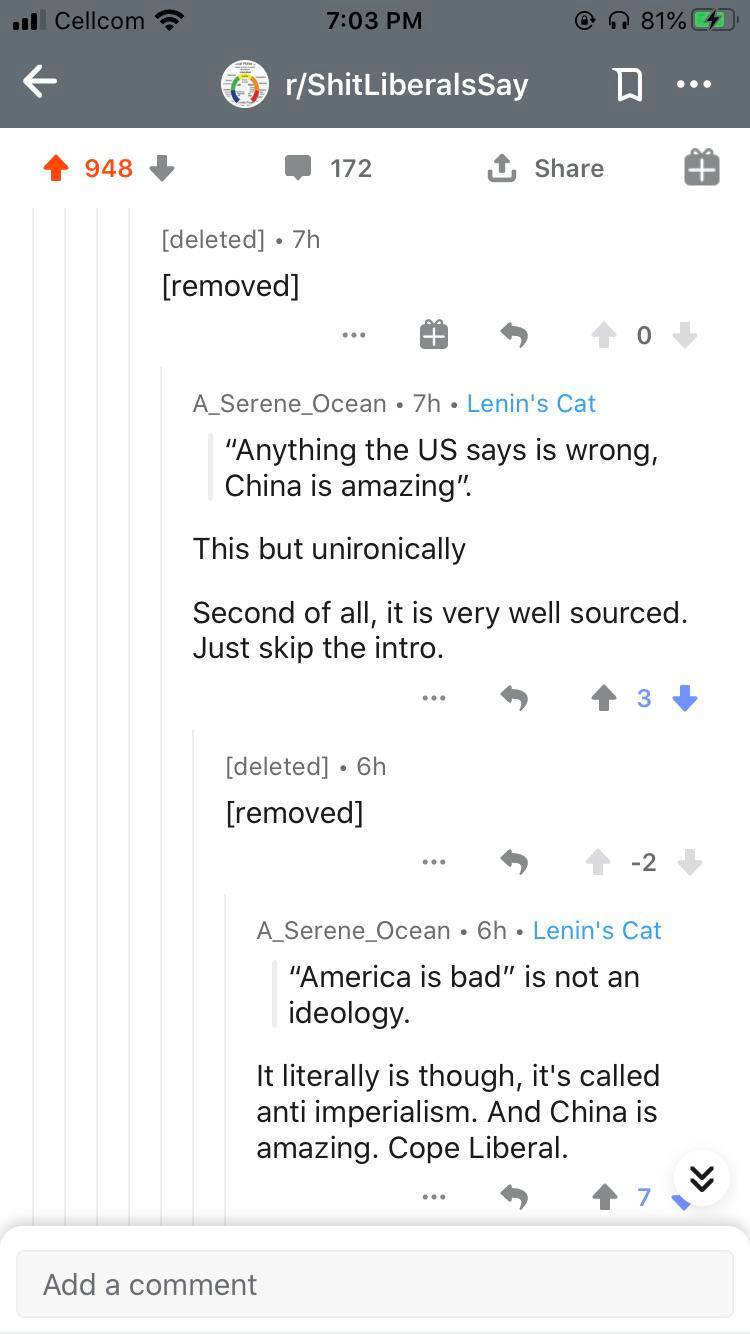 Famed tankie critical thinking on full display here | Scrolller