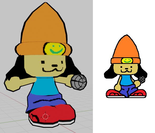 [FANART] piripa ripa (parappa) 3d model | Scrolller