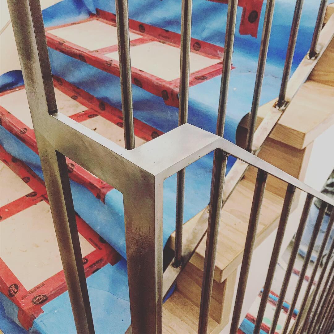 Fancy little detail on a cold rolled steel railing I did. | Scrolller