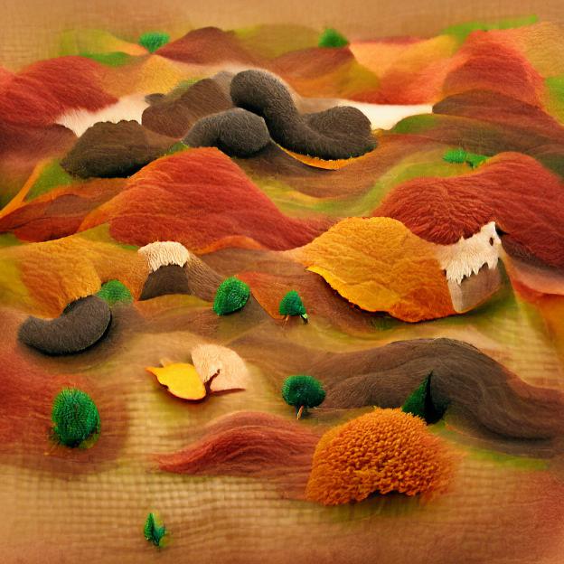 Felt autumn landscape | Scrolller